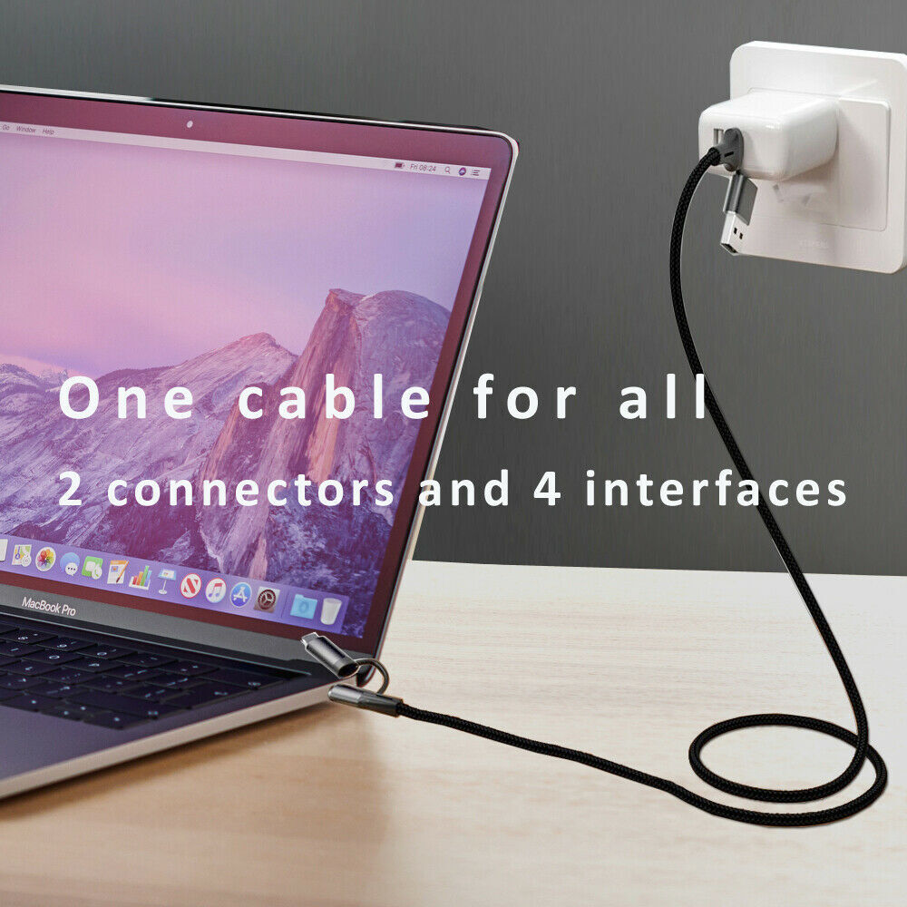 Sansai 4 In 1 USB C to USBC & Lightining & USBA to Lighting & USBC Cab ...