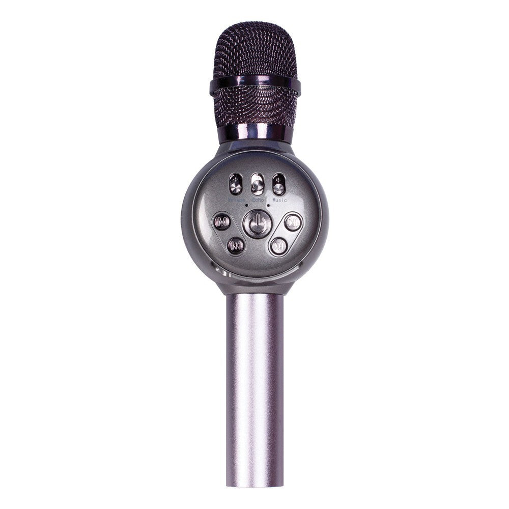Laser Karaoke Microphone 5W Echo Effect Speaker & LED Lights RoseGold ...