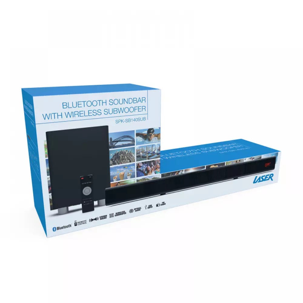 Laser Soundbar with Bluetooth and Wireless Sub-woofer Speaker – Bourne ...