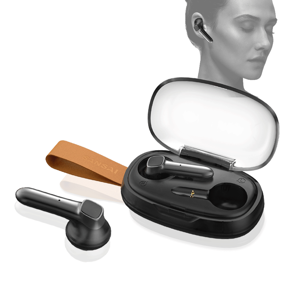 Sansai Light Weight Bluetooth V5 TWS Smart Wireless Earbuds with Charg ...